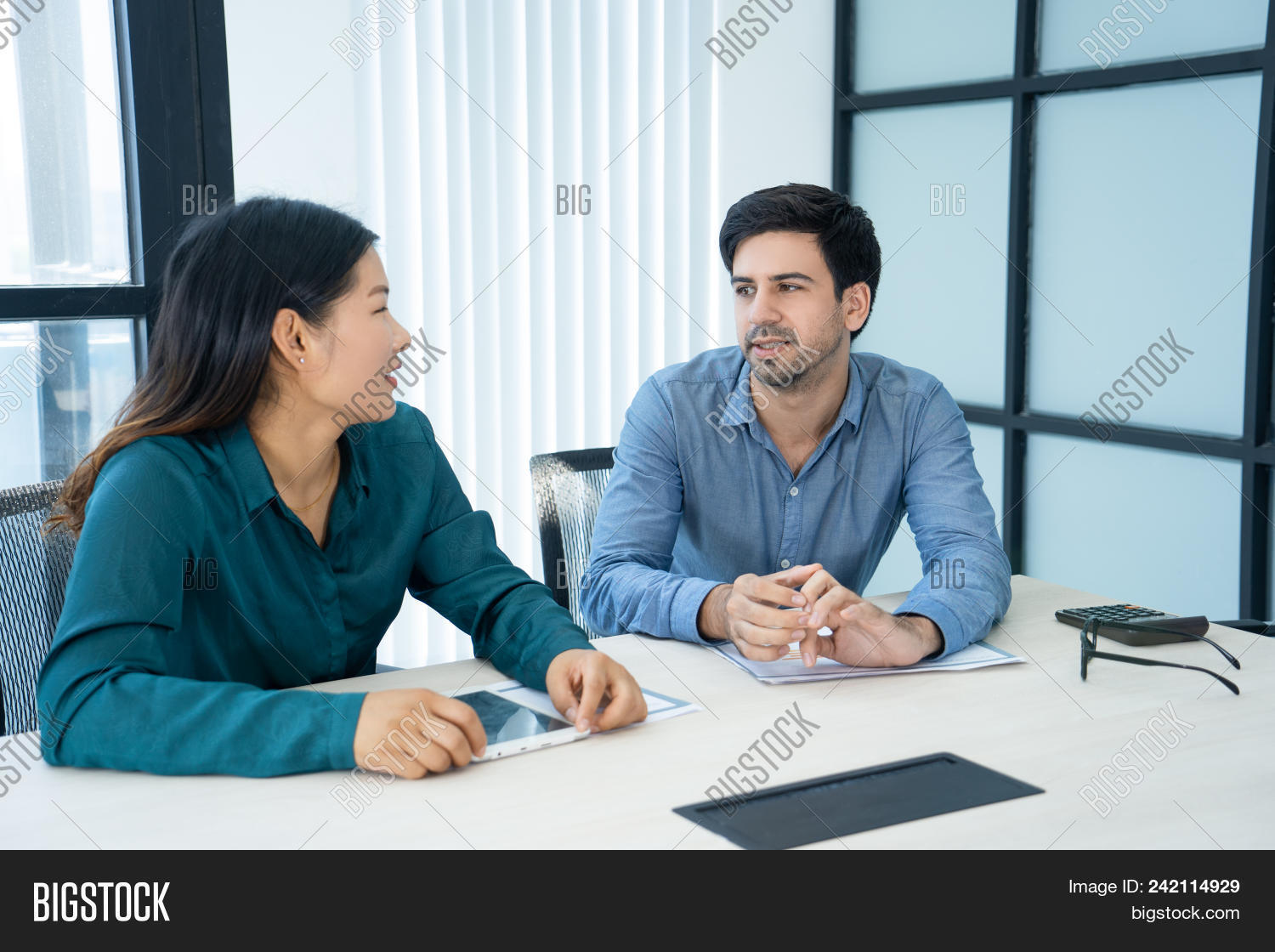 Two Serious Coworkers Image & Photo (Free Trial) | Bigstock