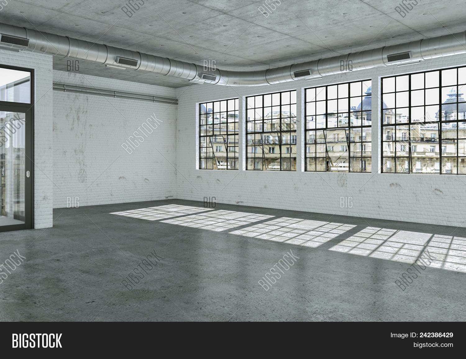 Empty Loft Room White Image & Photo (Free Trial) | Bigstock