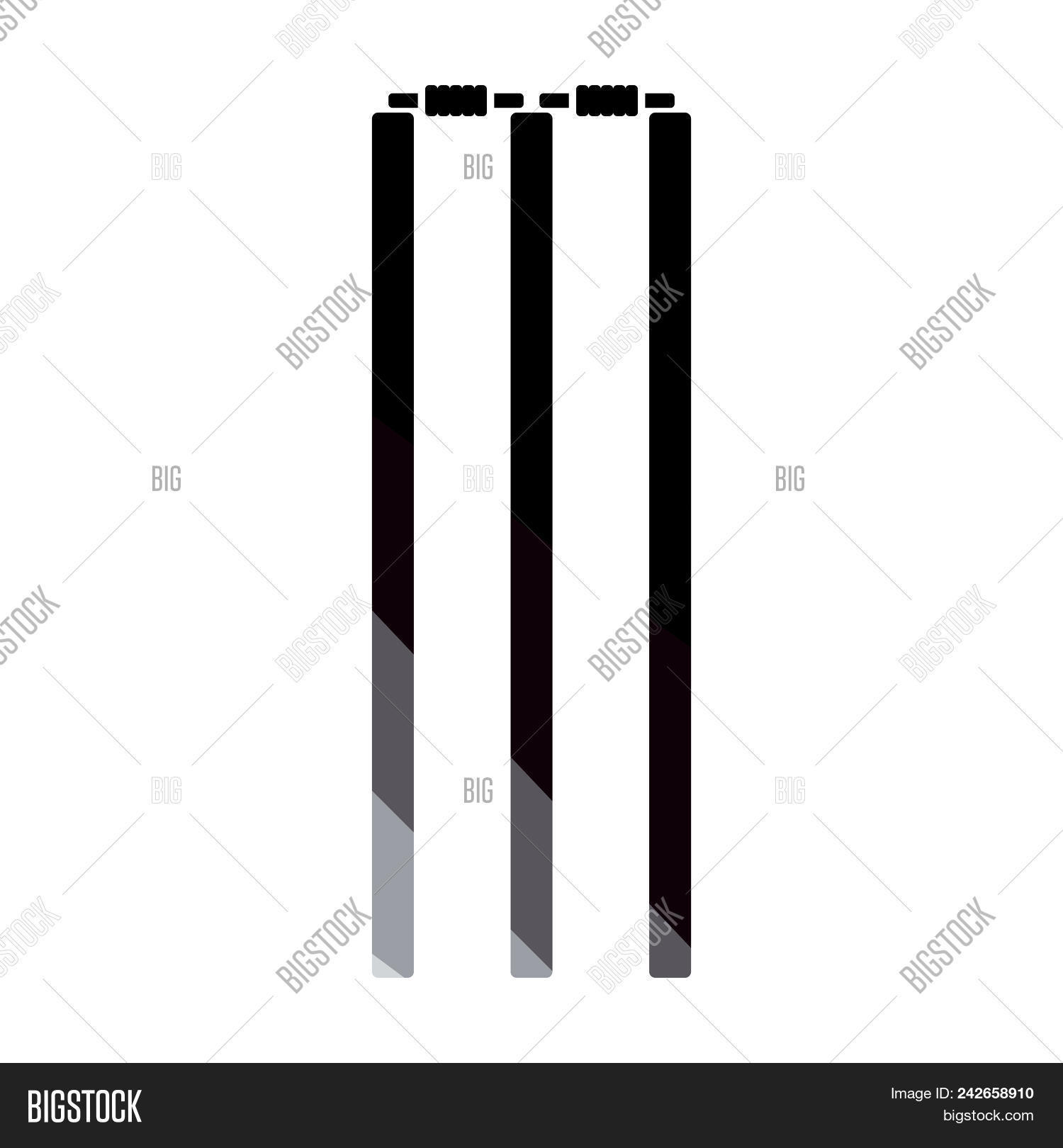 Cricket Wicket Icon. Vector & Photo (Free Trial) | Bigstock
