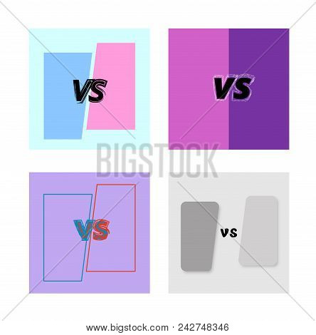 Set Versus Card. Vs Vector & Photo (Free Trial) | Bigstock