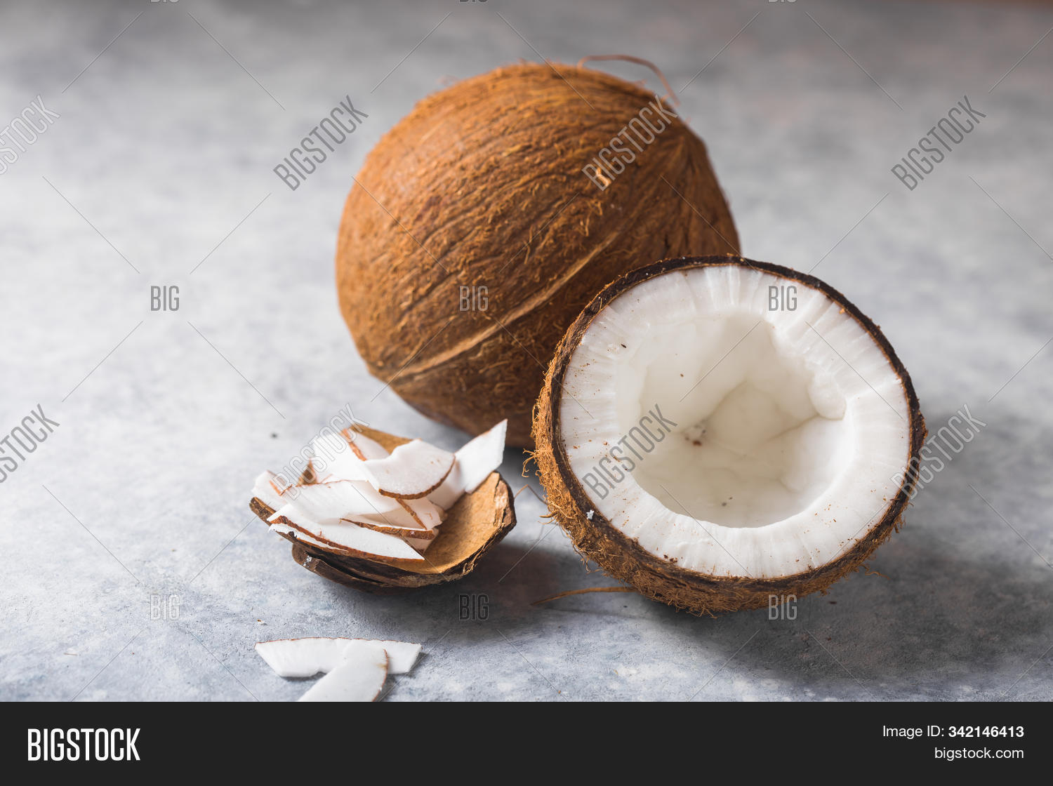 Cracked Fresh Coconut Image & Photo (Free Trial) | Bigstock