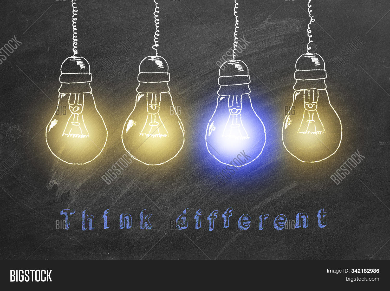 Row Light Bulbs Chalk Image & Photo (Free Trial) | Bigstock