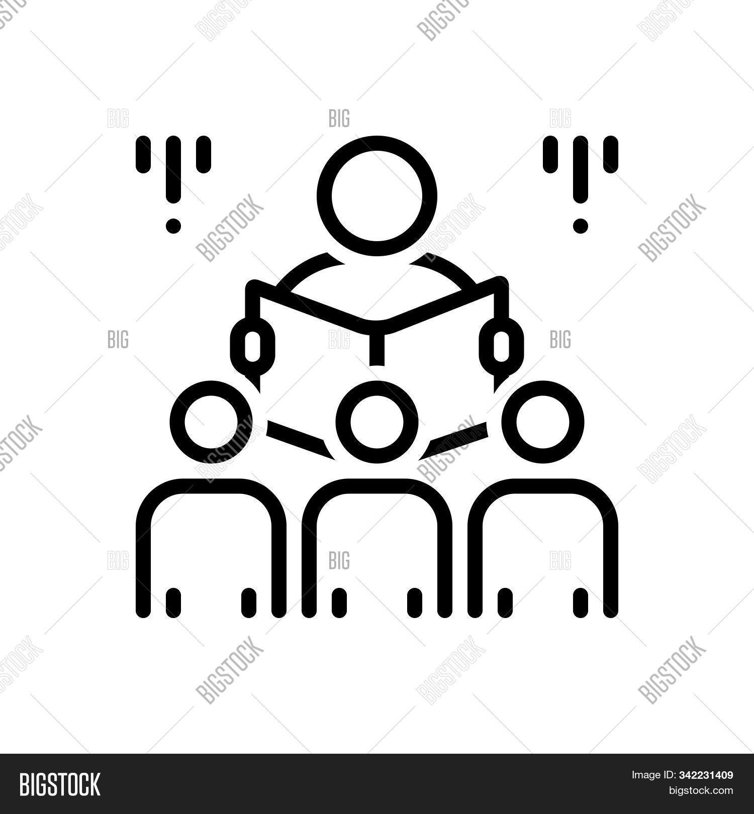 Black Line Icon Vector & Photo (Free Trial) | Bigstock
