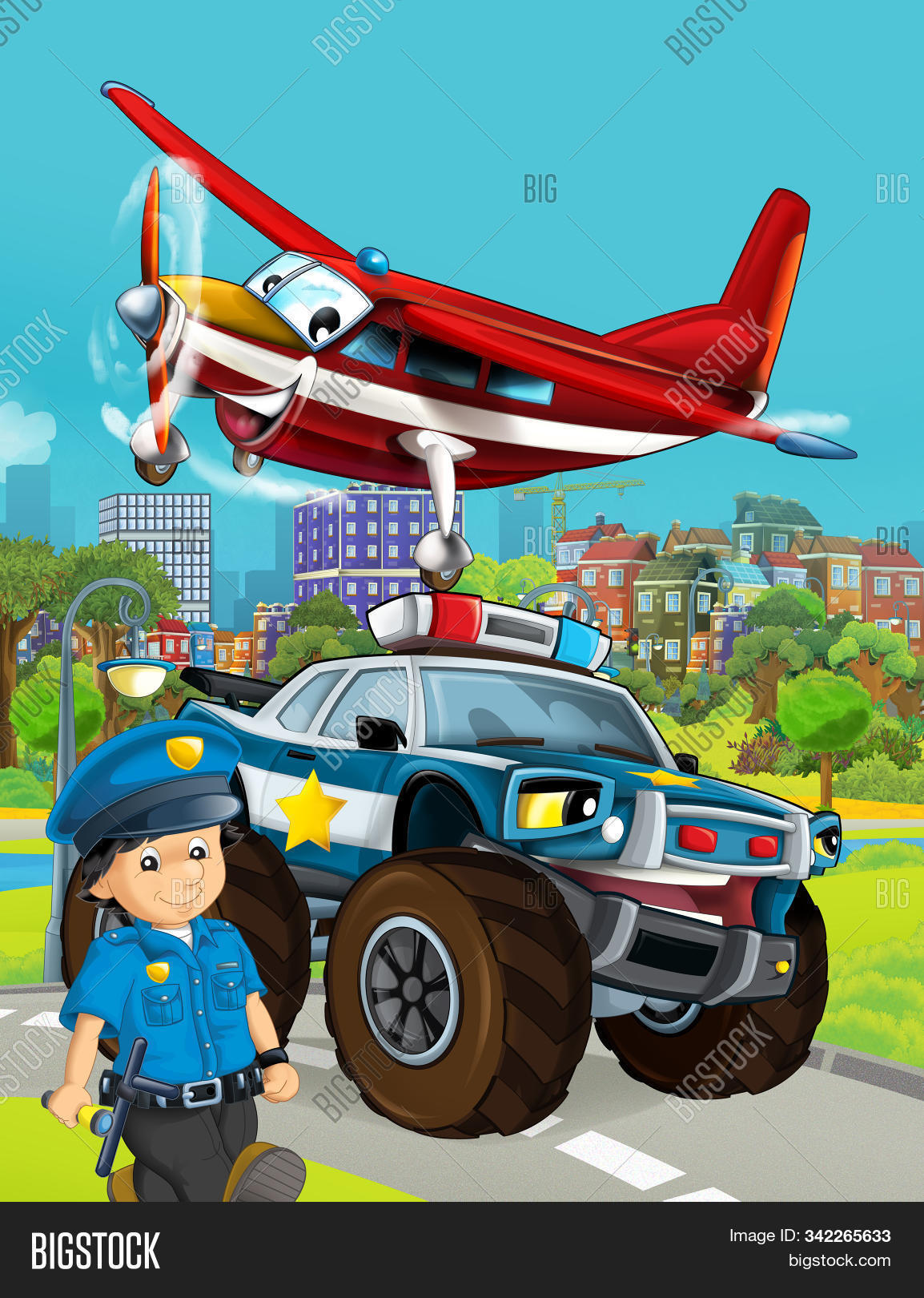 Cartoon Scene Police Image & Photo (Free Trial) | Bigstock