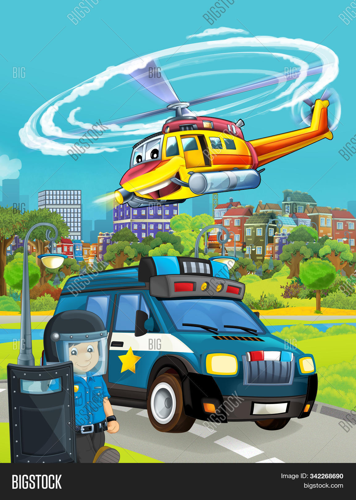 Cartoon Scene Police Image & Photo (Free Trial) | Bigstock