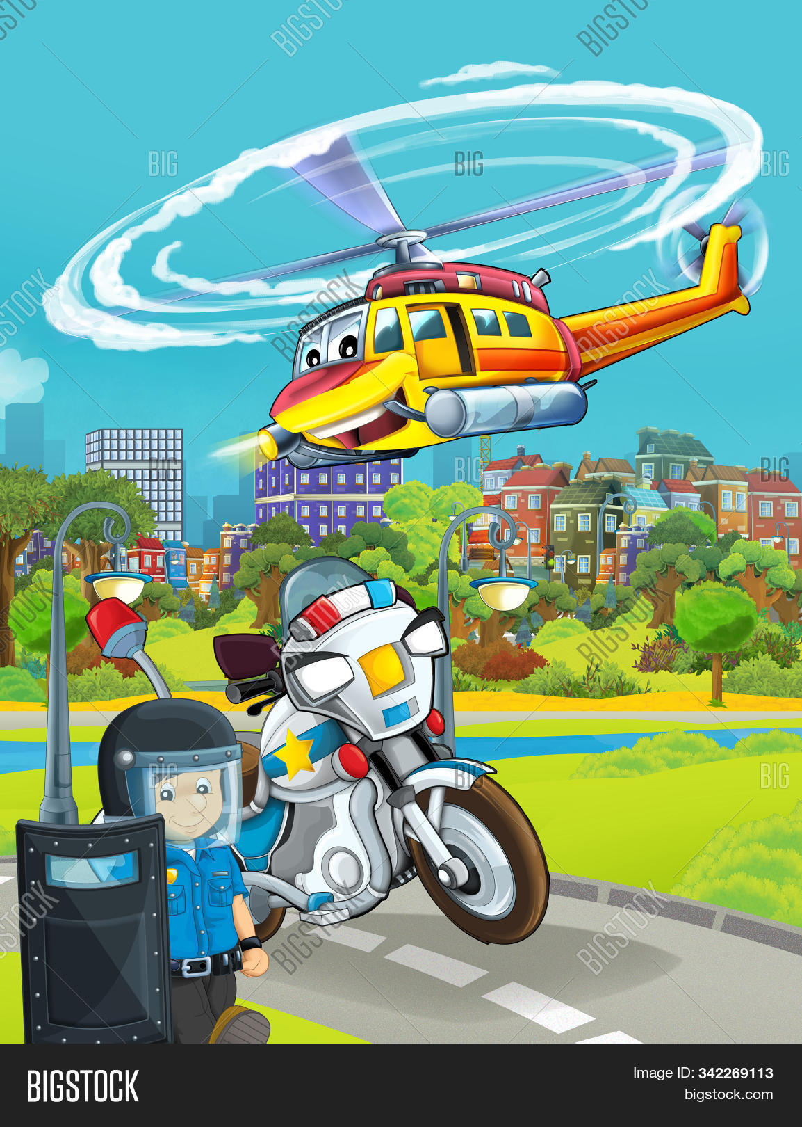 Cartoon Scene Police Image & Photo (Free Trial) | Bigstock