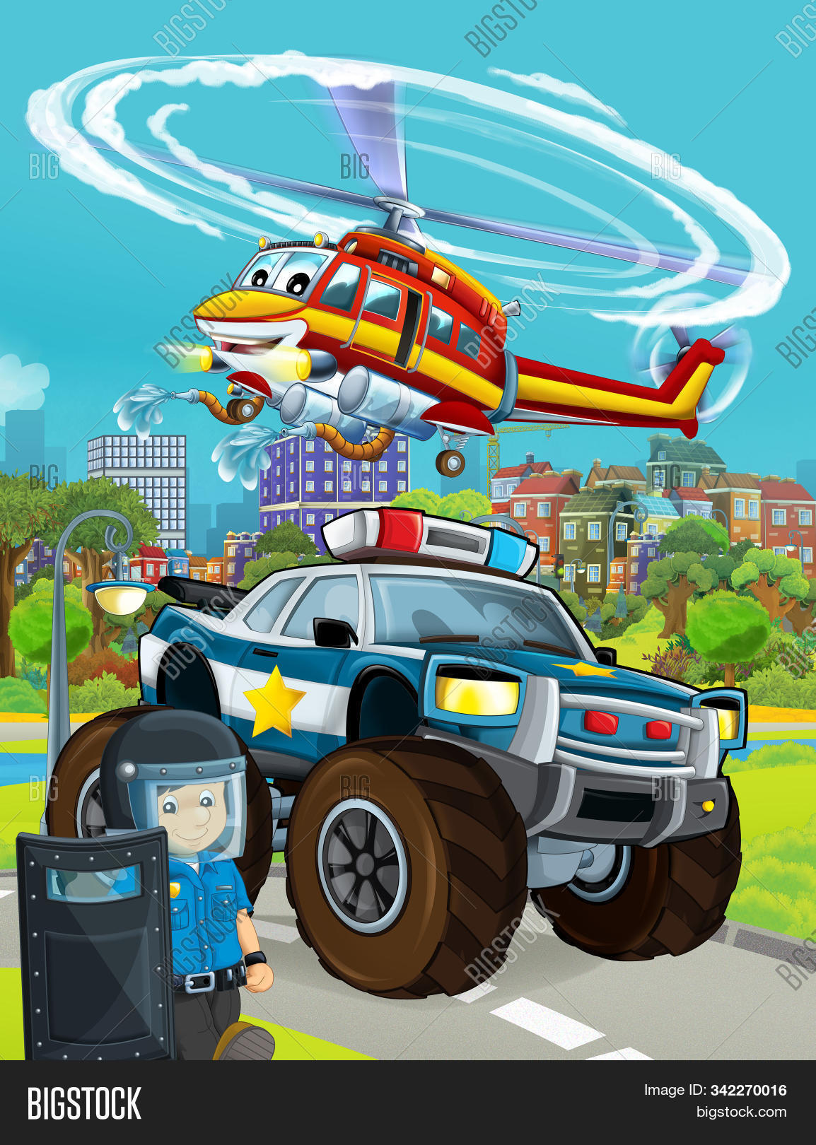 Cartoon Scene Police Image & Photo (Free Trial) | Bigstock