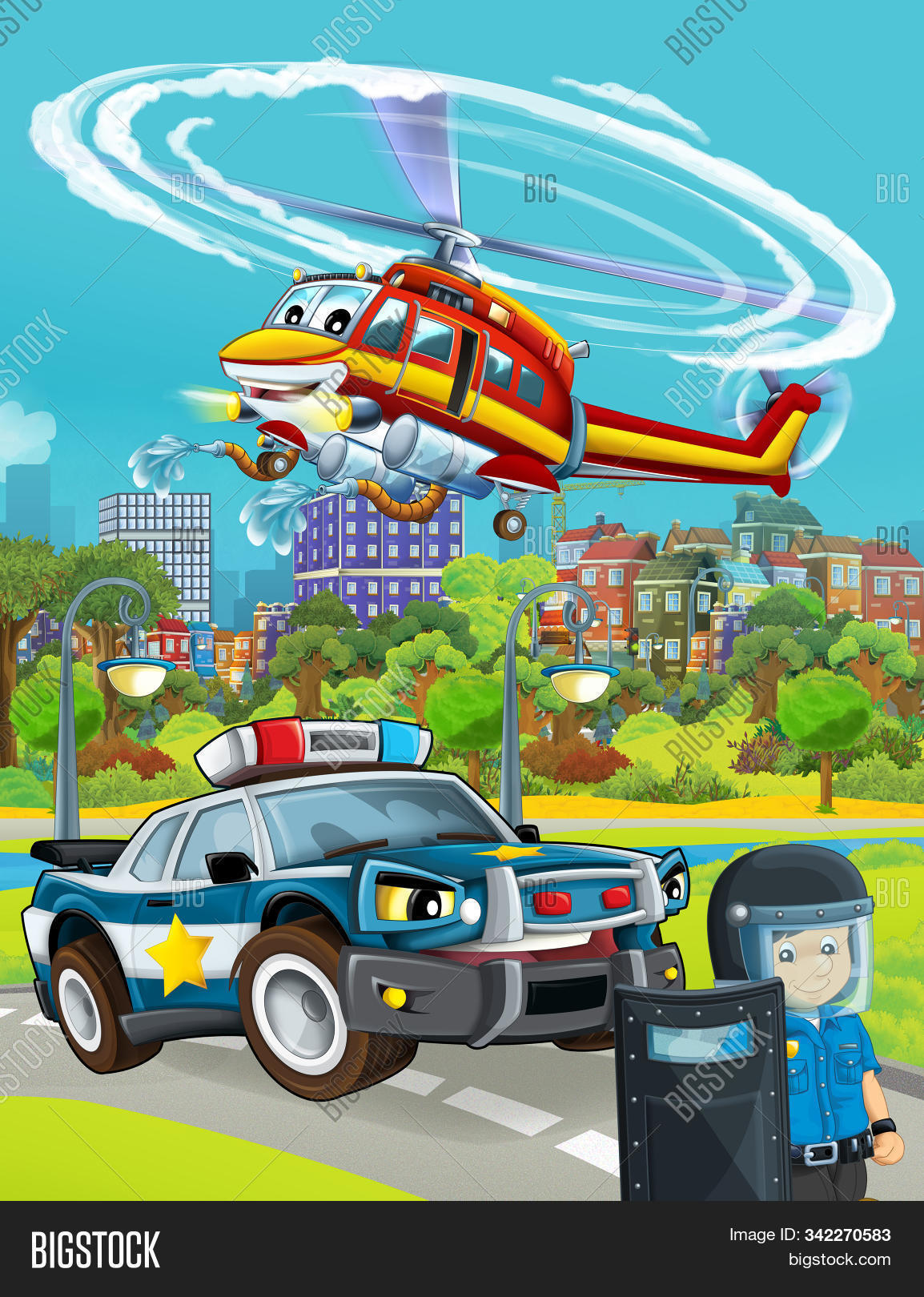 Cartoon Scene Police Image & Photo (Free Trial) | Bigstock