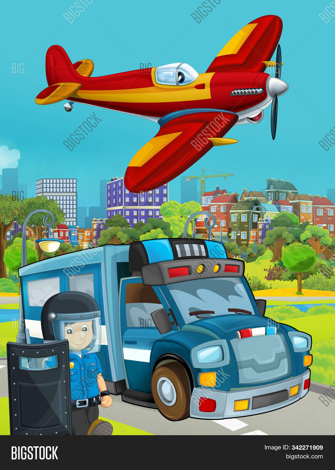 Cartoon Scene Police Image & Photo (Free Trial) | Bigstock