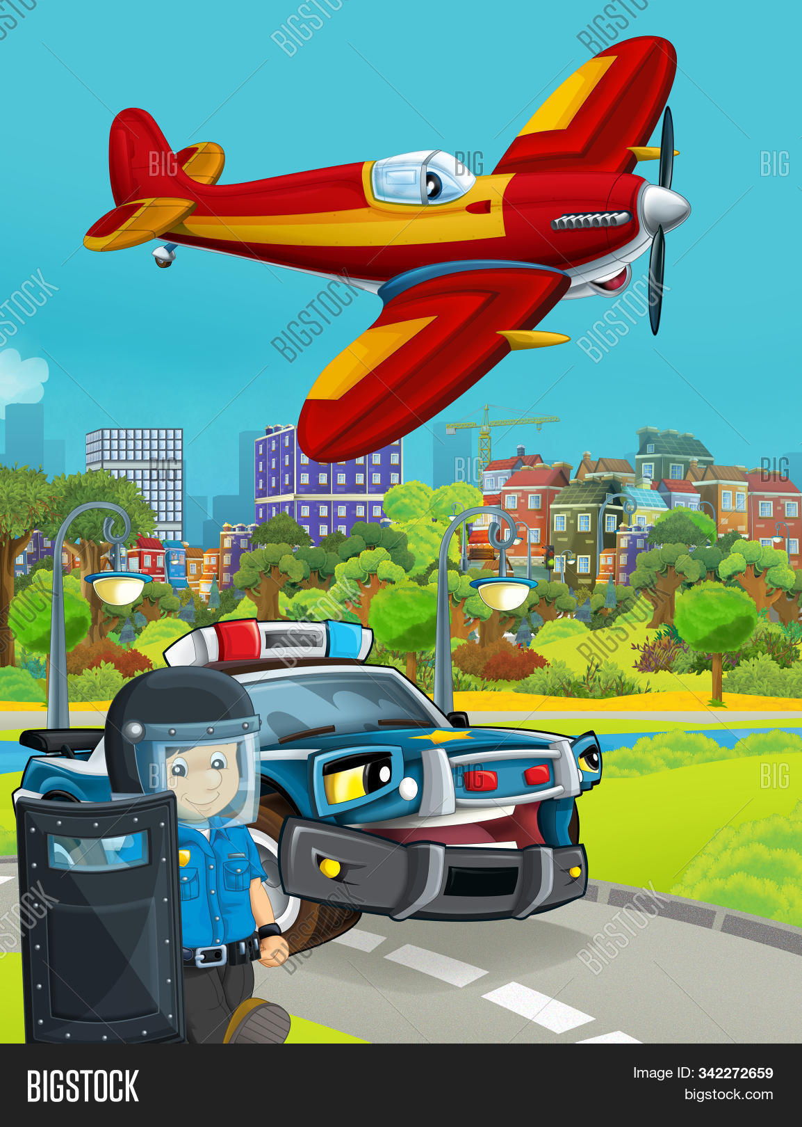 Cartoon Scene Police Image & Photo (Free Trial) | Bigstock