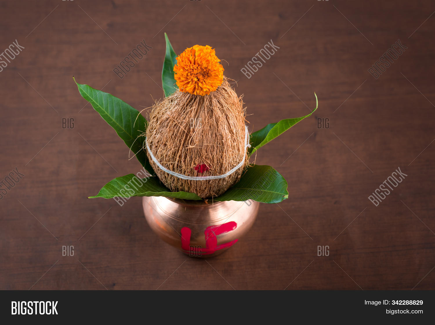 Copper Kalash Coconut Image & Photo (Free Trial) | Bigstock