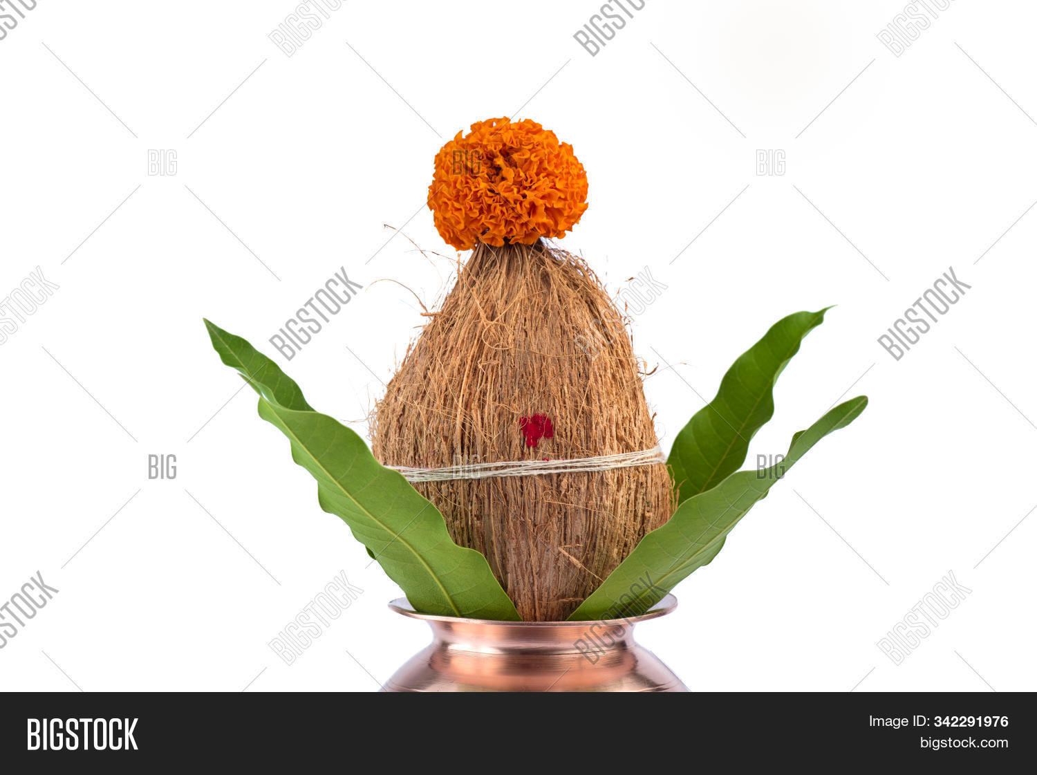 Copper Kalash Coconut Image & Photo (Free Trial) | Bigstock