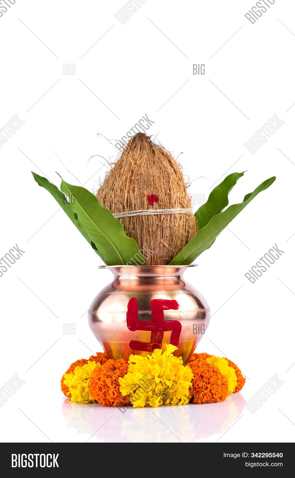 Copper Kalash Coconut Image & Photo (Free Trial) | Bigstock