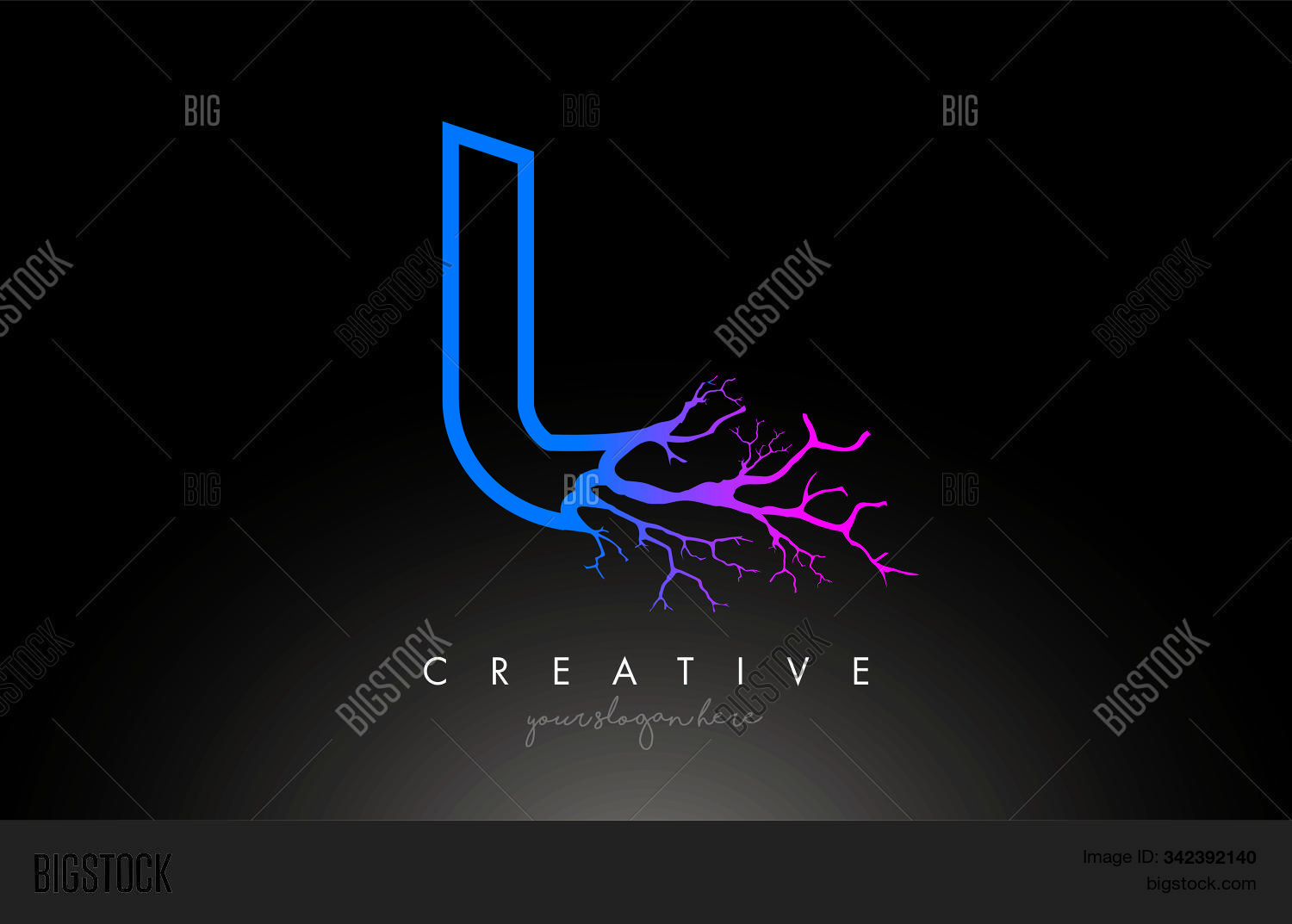 Tree Letter L Design Vector & Photo (Free Trial) | Bigstock