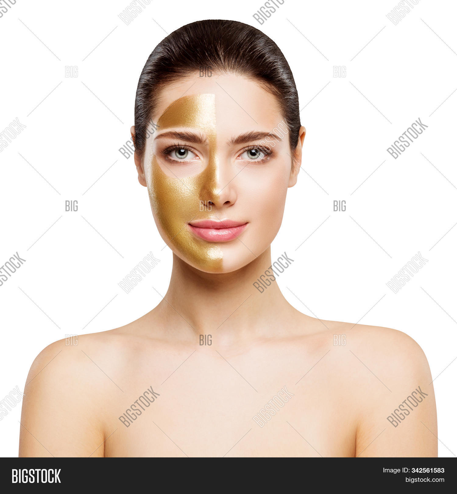 Woman Beauty Gold Mask Image & Photo (Free Trial) | Bigstock