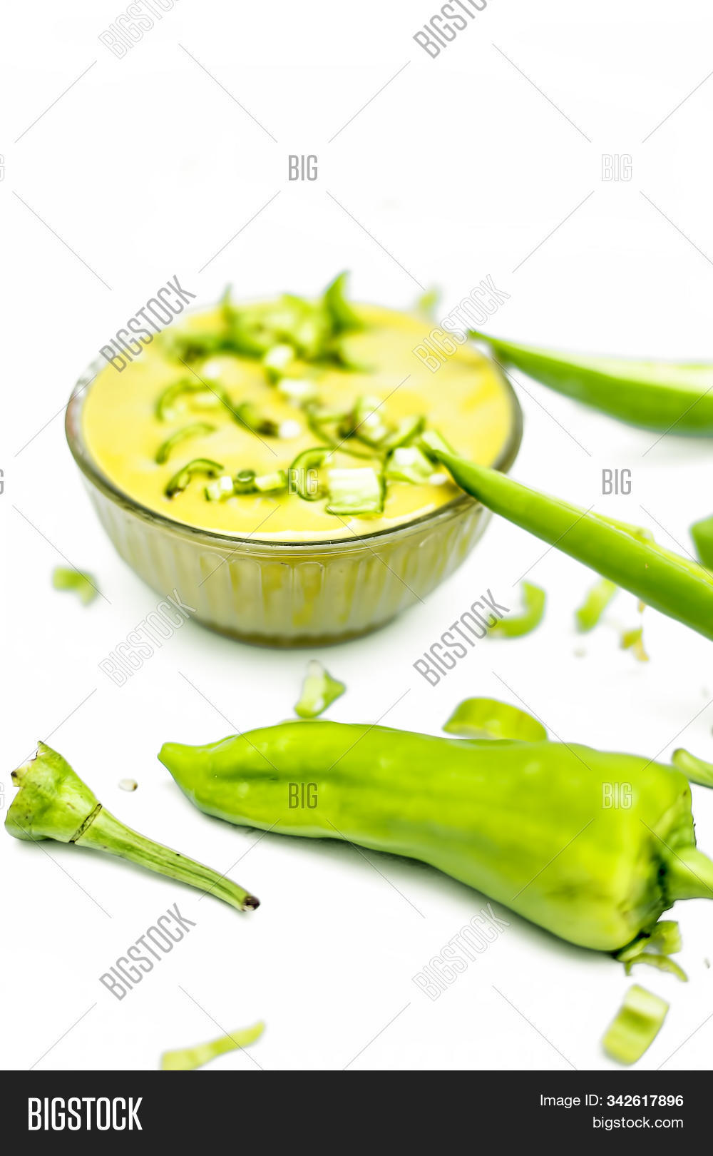 Raw Cut Green Chili Image & Photo (Free Trial) | Bigstock