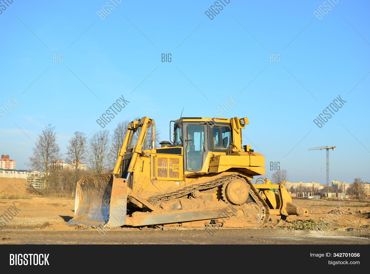 Bulldozer During Large Image & Photo (Free Trial) | Bigstock