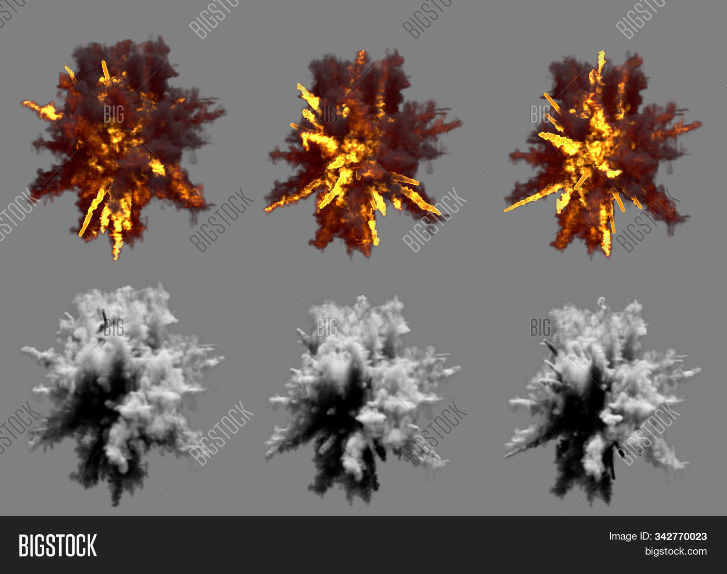 Set Round Explosions Image & Photo (Free Trial) | Bigstock