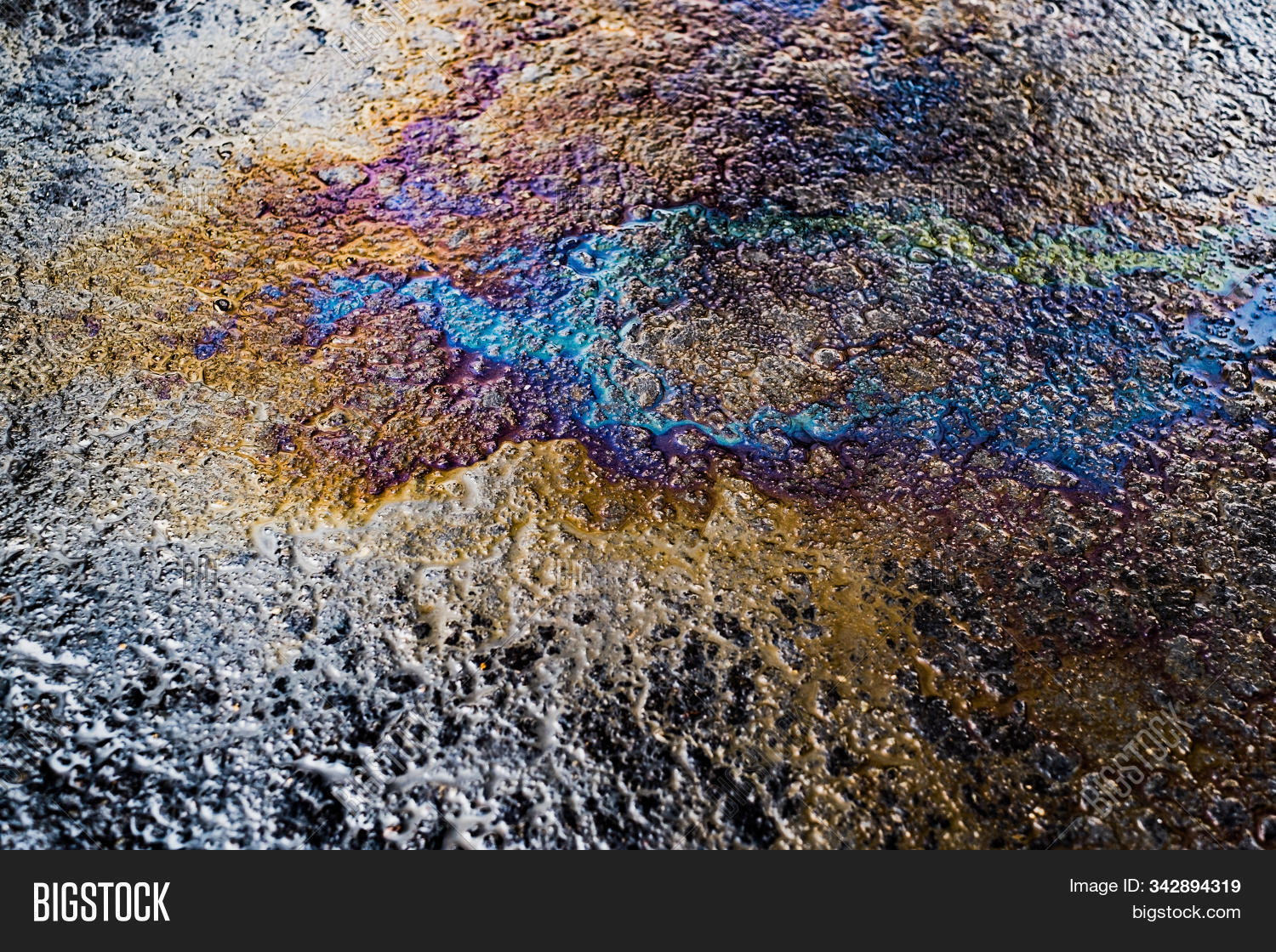 Oil Stain On Asphalt Image & Photo (Free Trial) | Bigstock