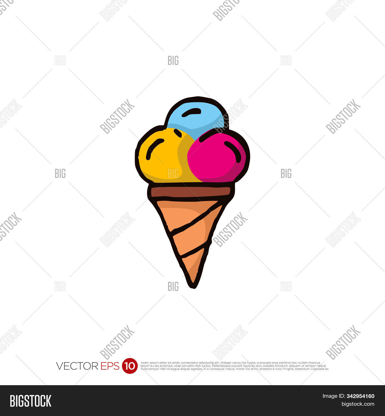 Pictograph Ice Cream Vector & Photo (Free Trial) | Bigstock