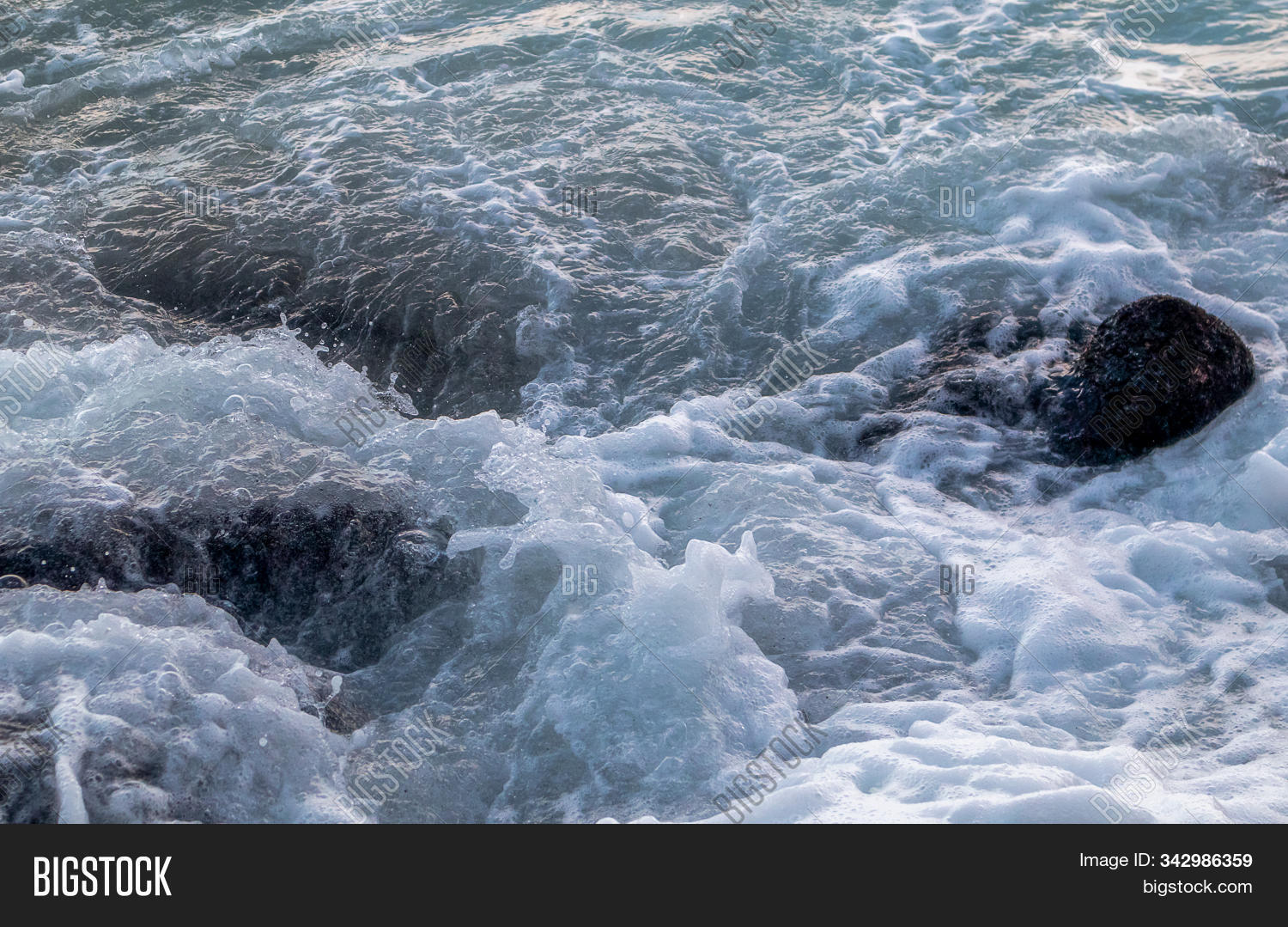 Rocks Surf By Beach Image & Photo (Free Trial) | Bigstock