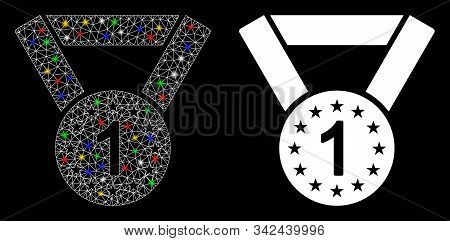 Glowing Mesh Medal Vector & Photo (Free Trial) | Bigstock