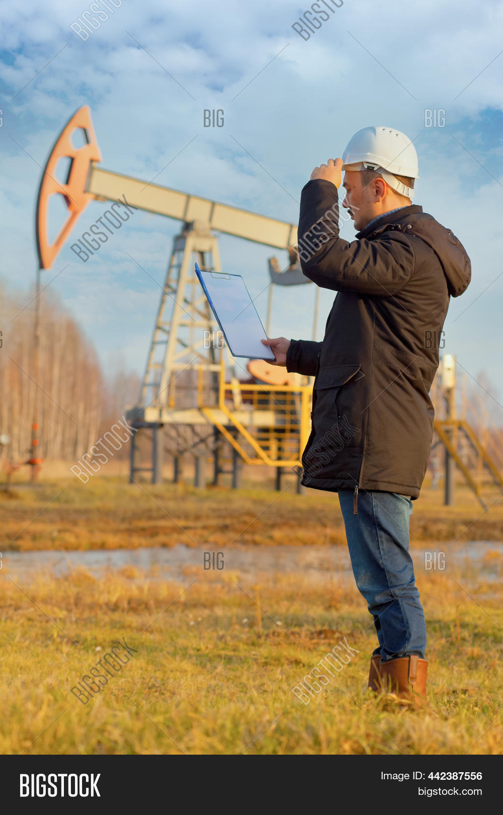 Geologist Controls Oil Image & Photo (Free Trial) | Bigstock