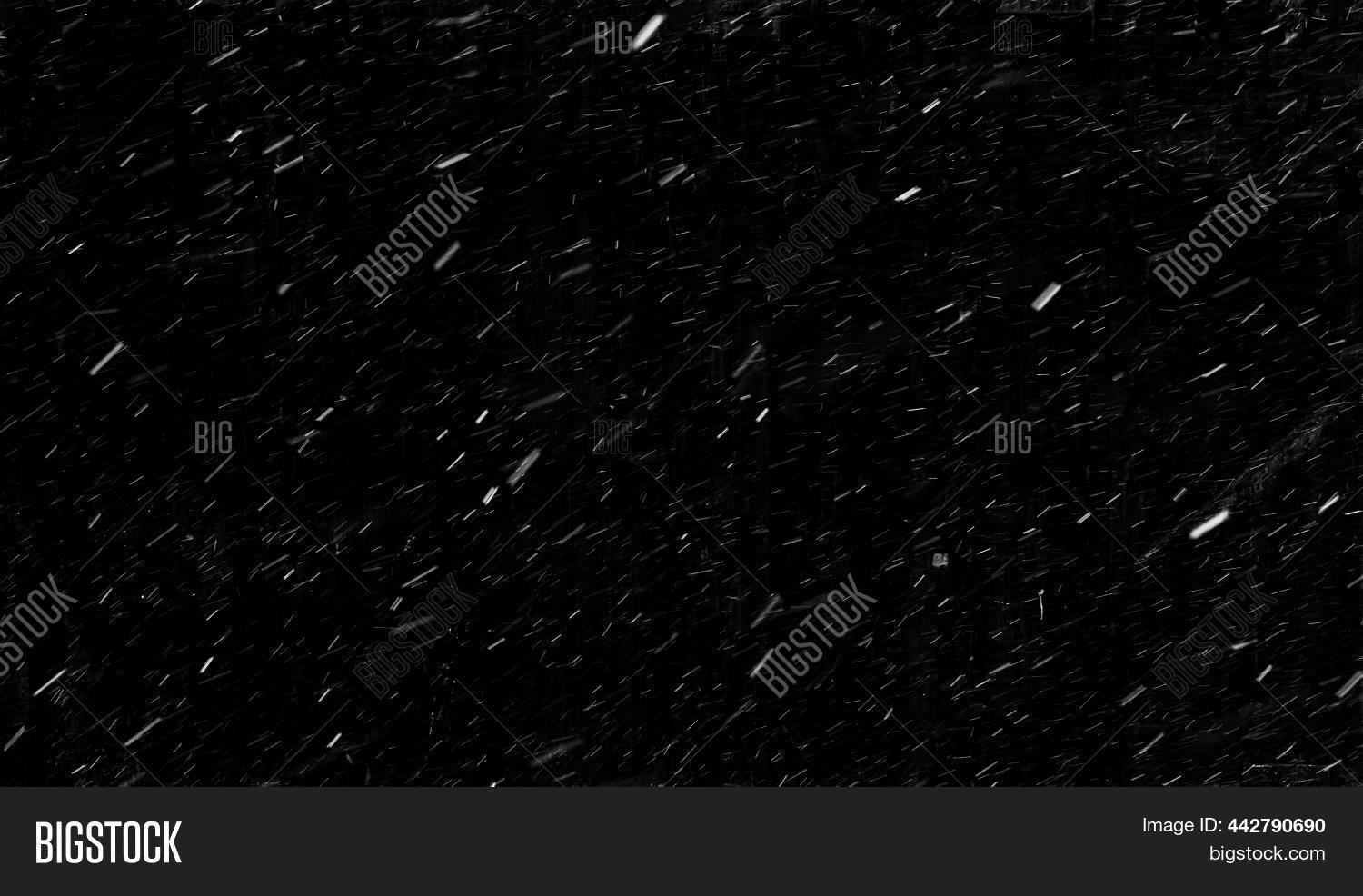 Real Snowfall On Black Image & Photo (Free Trial) | Bigstock