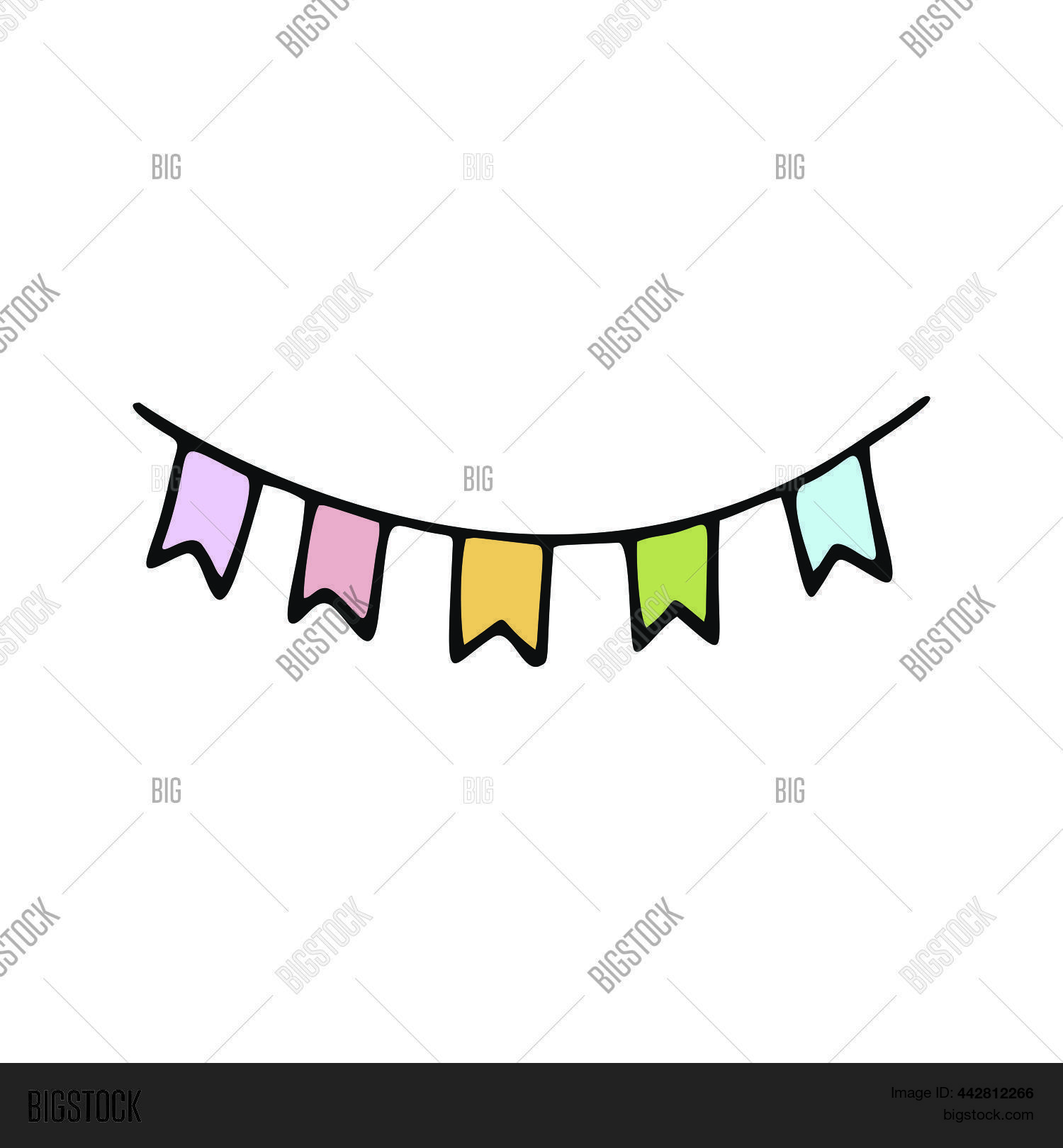 Cute Vector Garland, Vector & Photo (Free Trial) | Bigstock