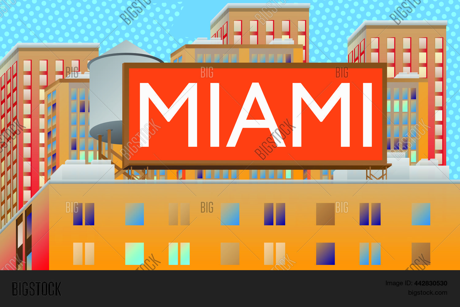 Miami Text On Vector & Photo (Free Trial) | Bigstock