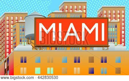 Miami Text On Vector & Photo (Free Trial) | Bigstock