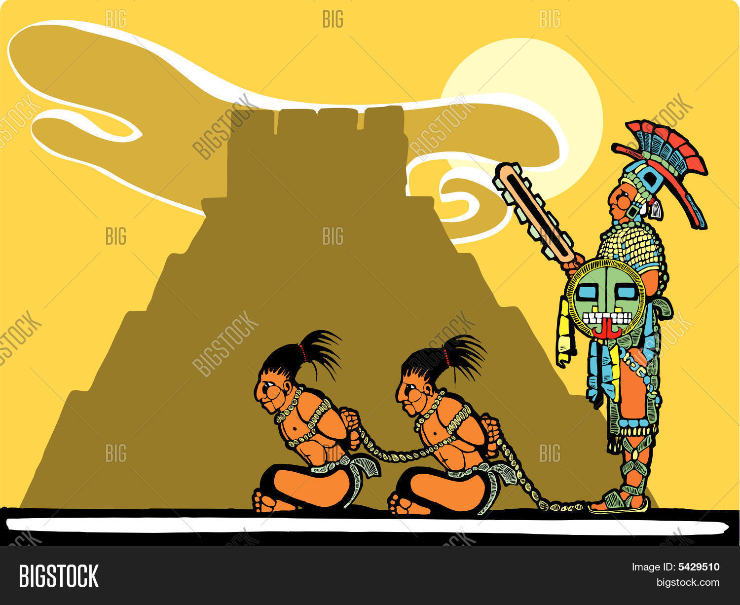 Vector y foto Sacrificios Mayas (prueba gratis) | Bigstock