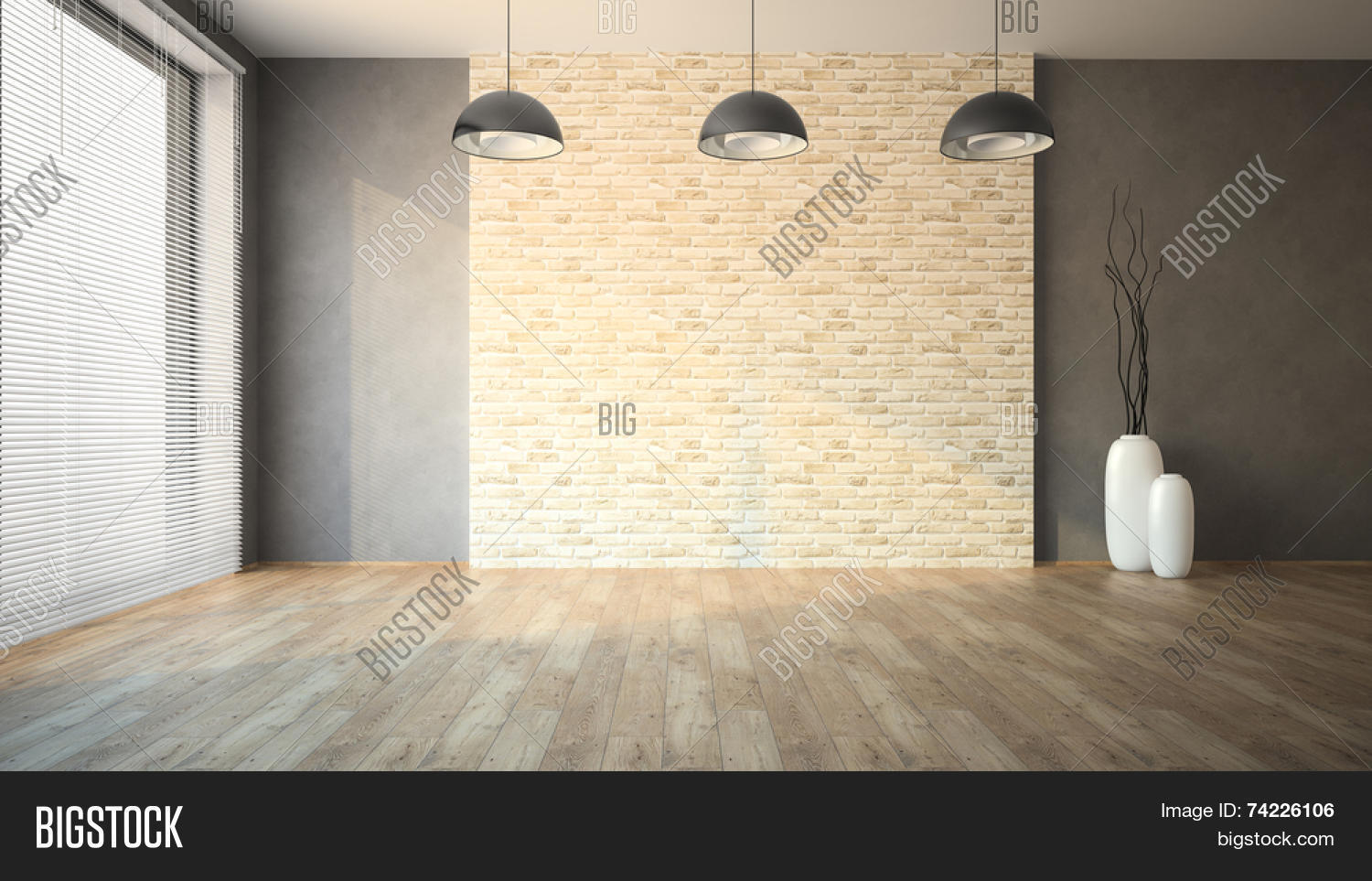 Empty Room Brick Wall Image & Photo (Free Trial) | Bigstock