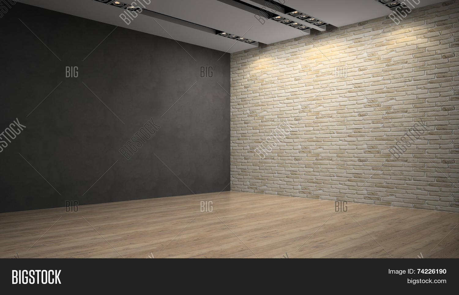 Empty Room Brick Wall Image & Photo (Free Trial) | Bigstock