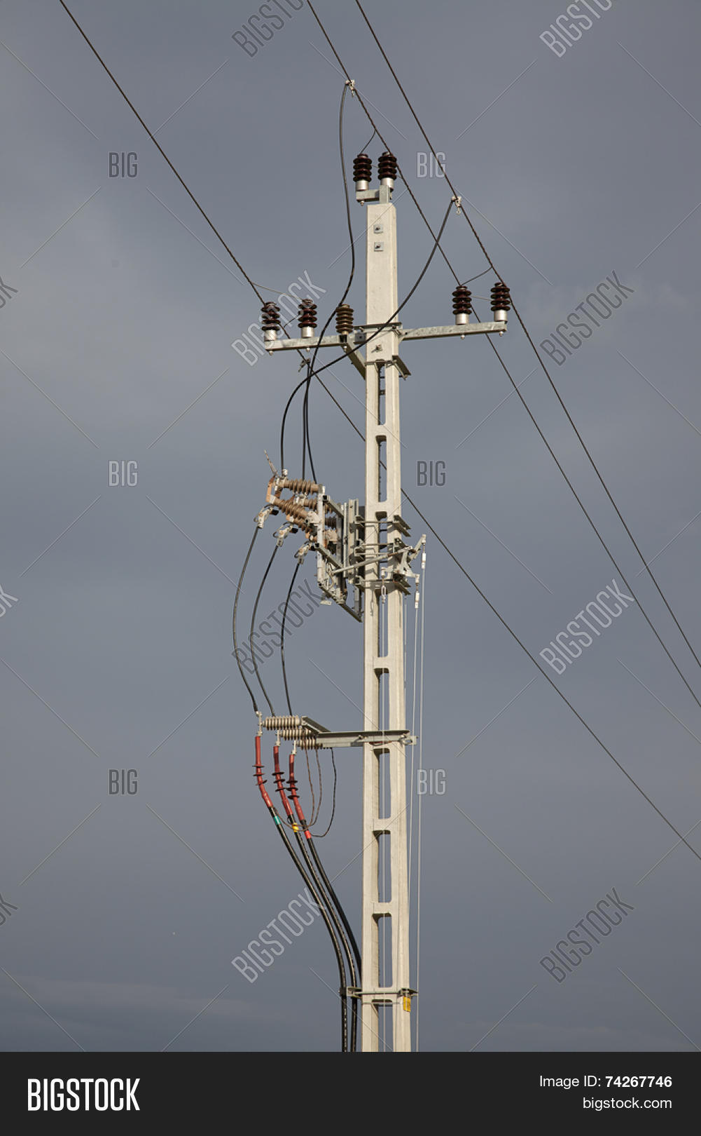 Electric Line Column Image & Photo (Free Trial) | Bigstock