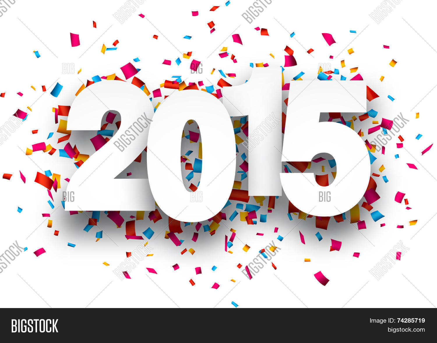 Happy 2015 New Year Vector & Photo (Free Trial) | Bigstock