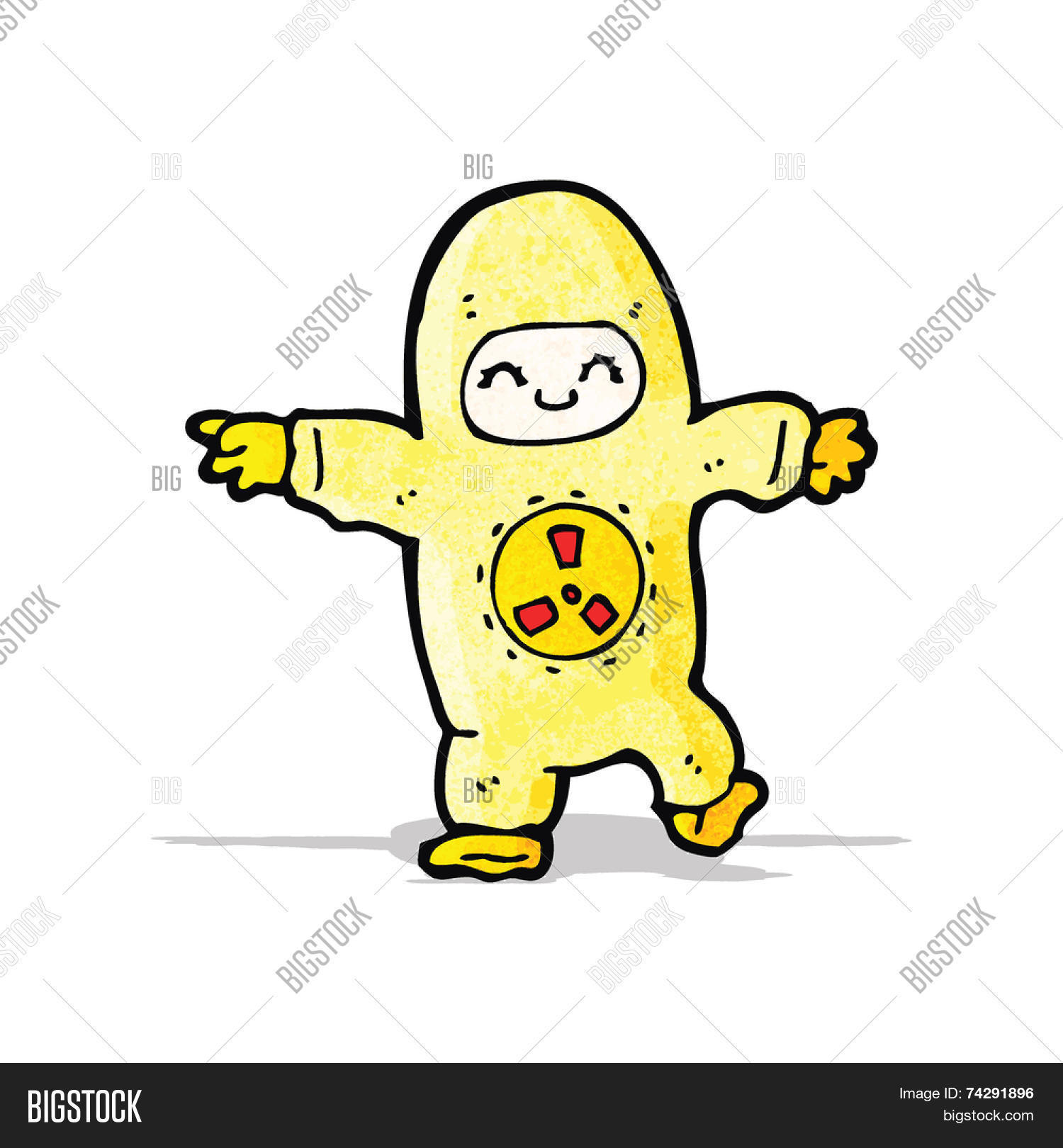 Cartoon Man Radiation Vector & Photo (Free Trial) | Bigstock