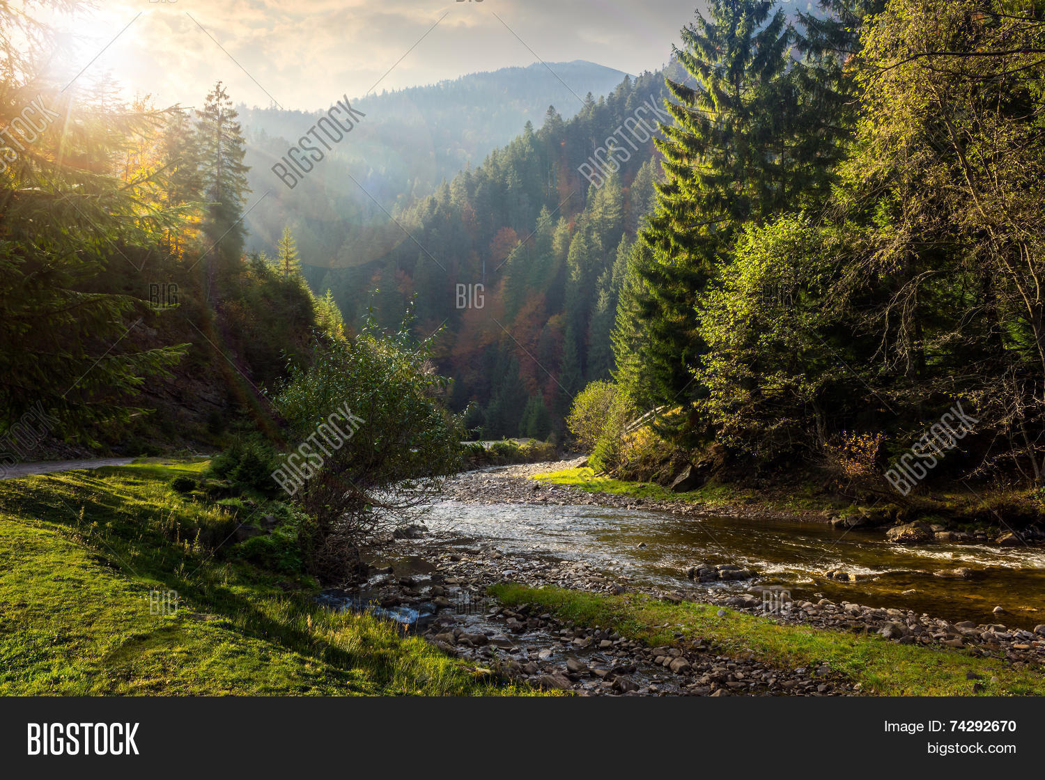 Forest River Mountains Image & Photo (Free Trial) | Bigstock