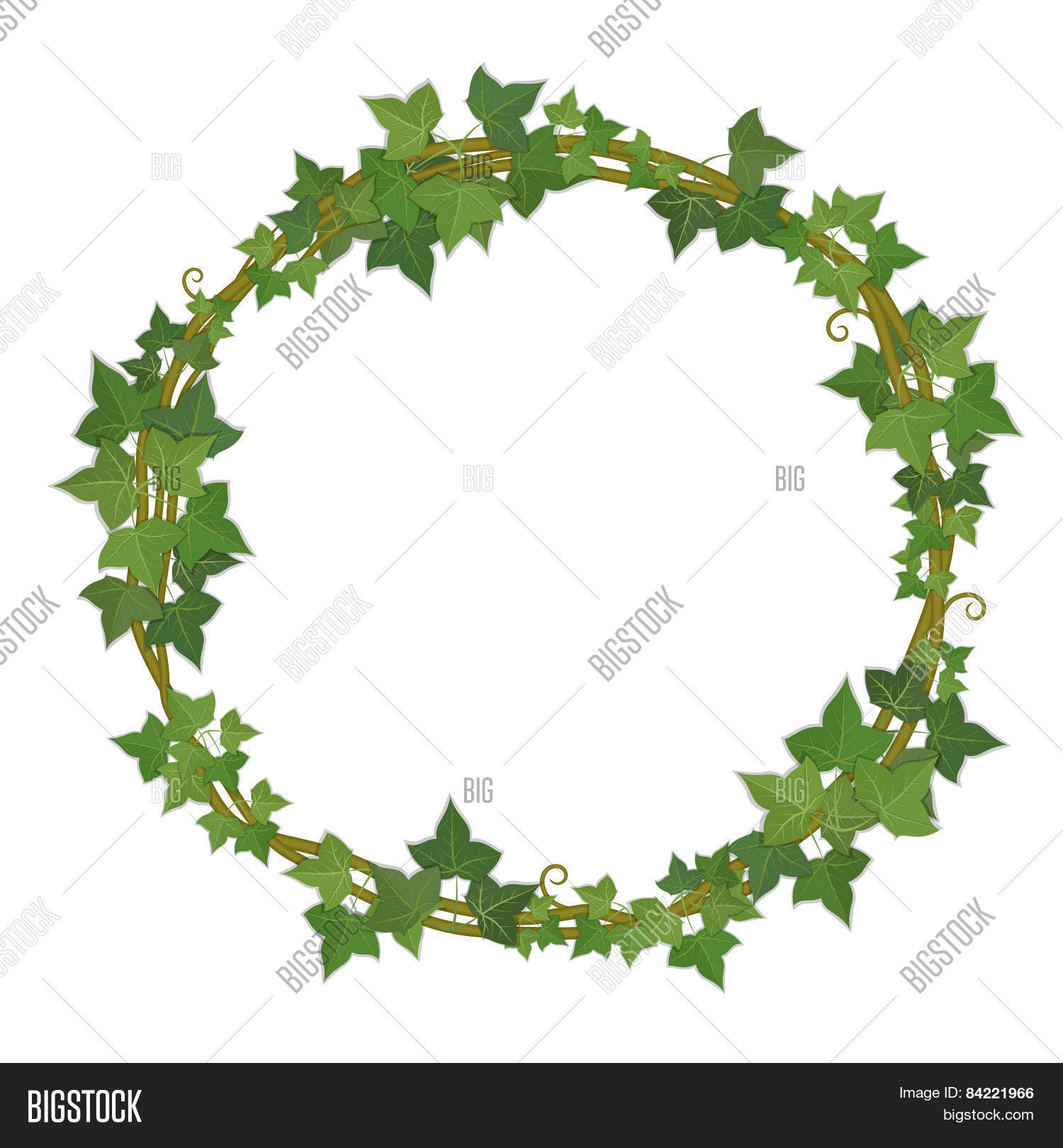 Ivy Round Frame Vector & Photo (Free Trial) | Bigstock