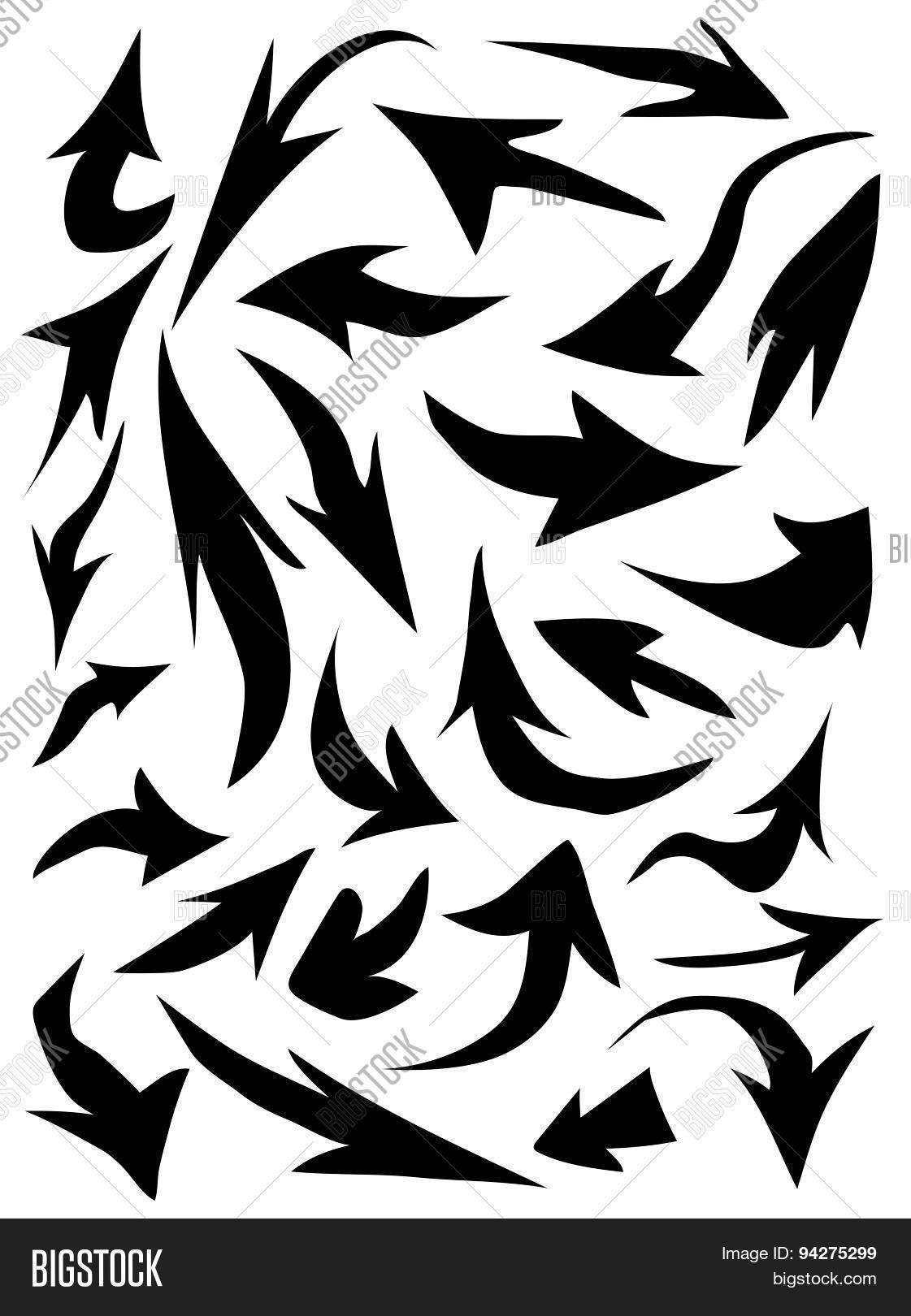 Arrow Icon Silhouette Vector & Photo (Free Trial) | Bigstock