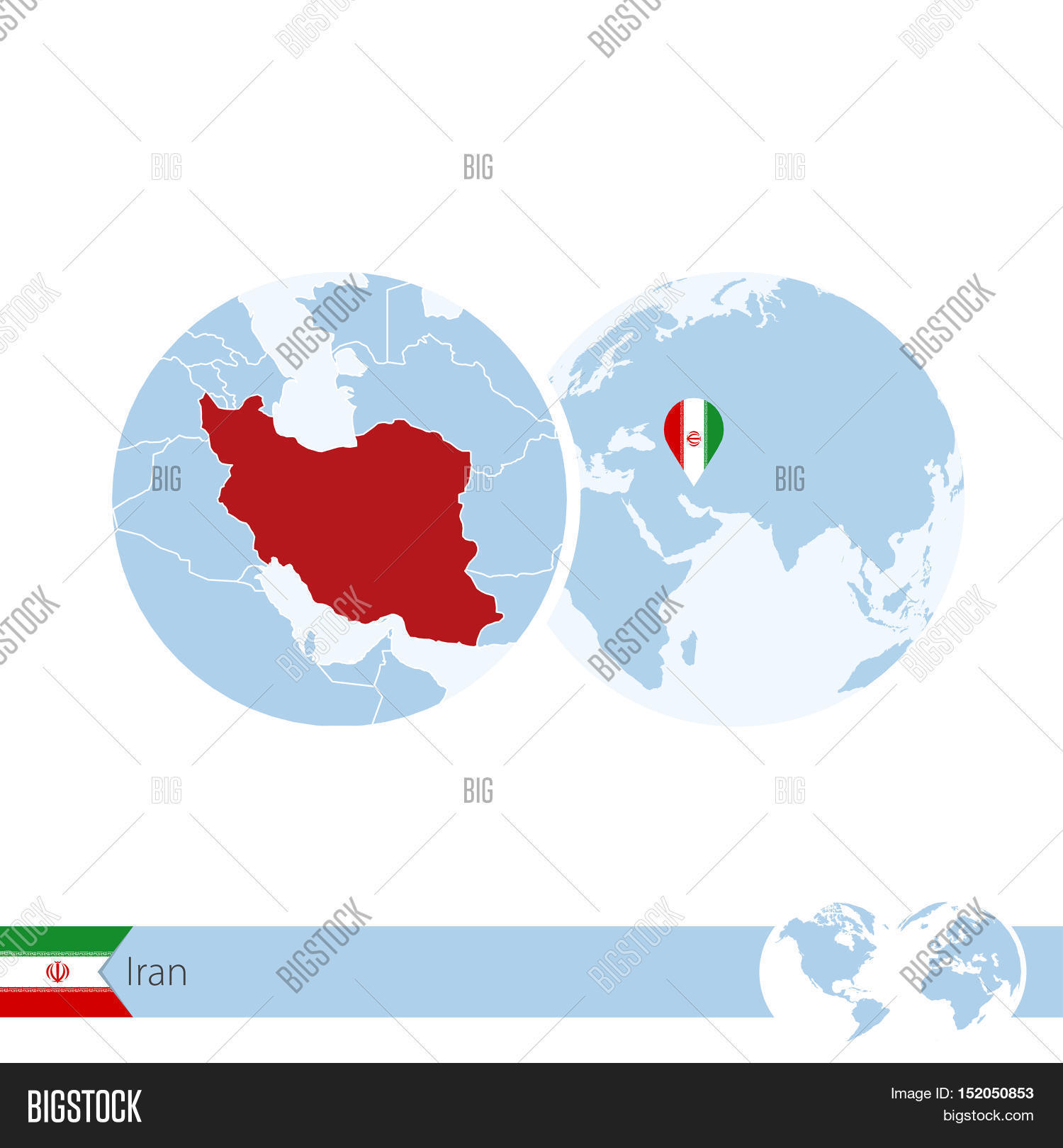 Vector y foto Iran On World Globe (prueba gratis) | Bigstock