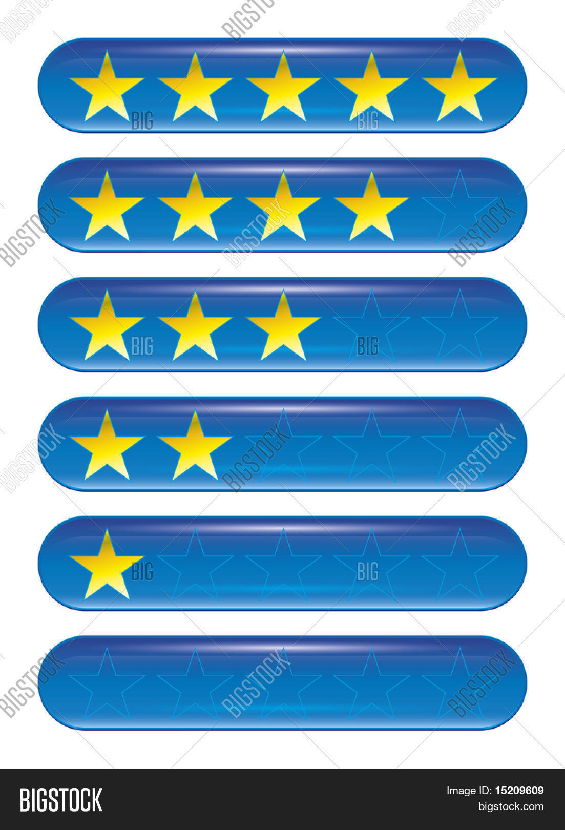 Set Five Star Rank Vector & Photo (Free Trial) | Bigstock