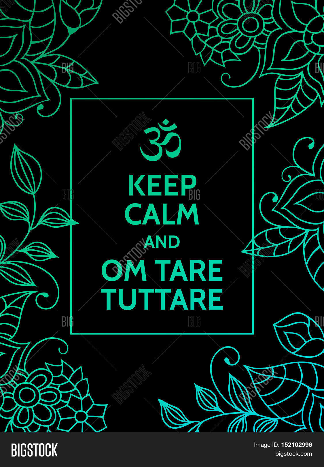 Keep Calm Om Tare Vector & Photo (Free Trial) | Bigstock