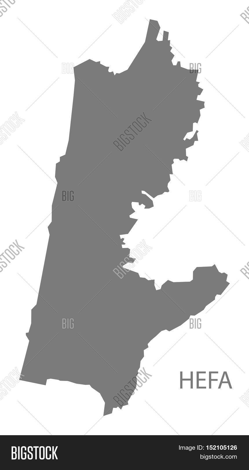 Hefa Israel Map Grey Image & Photo (Free Trial) | Bigstock