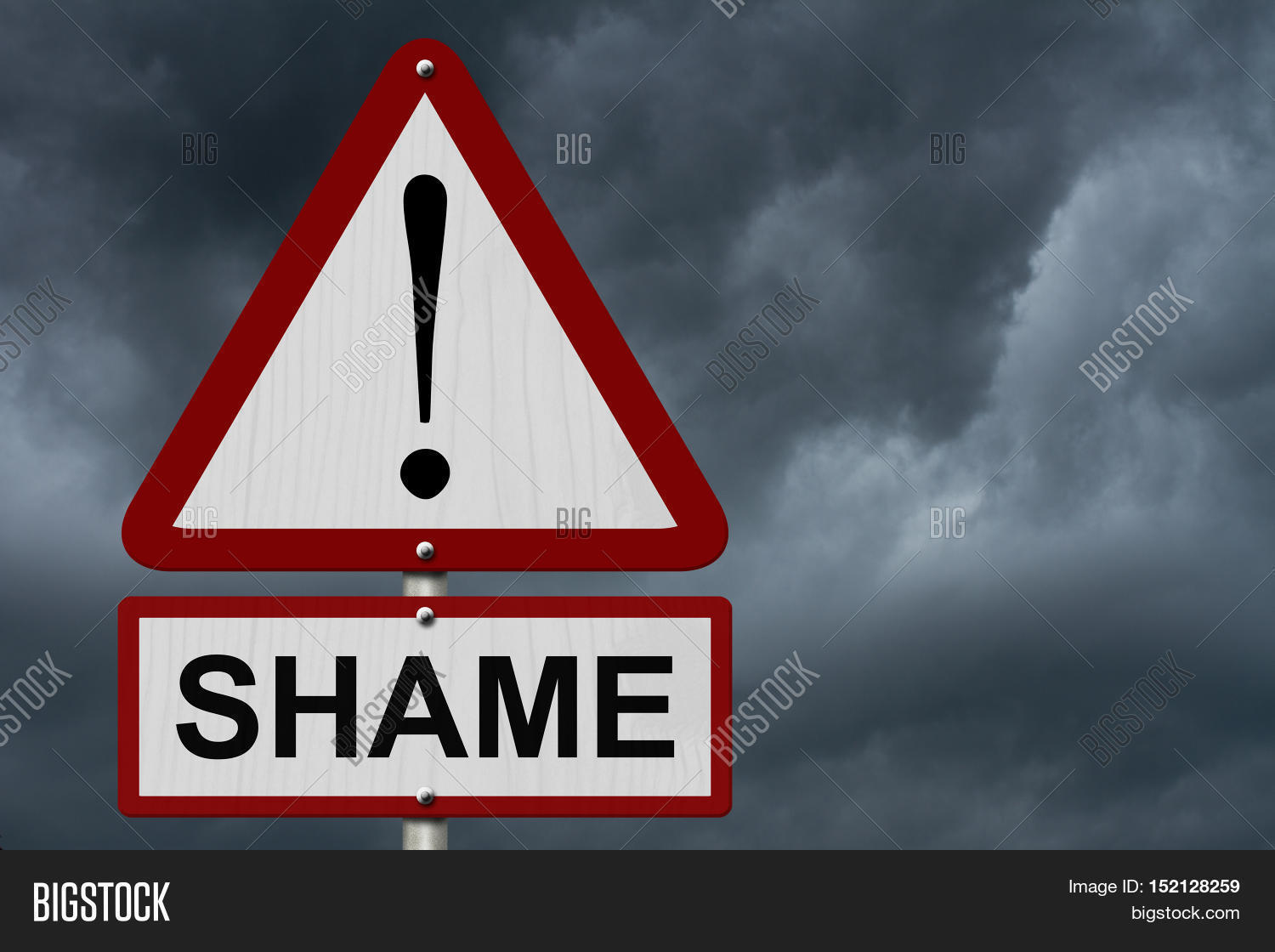 Shame Caution Sign Red Image & Photo (Free Trial) | Bigstock