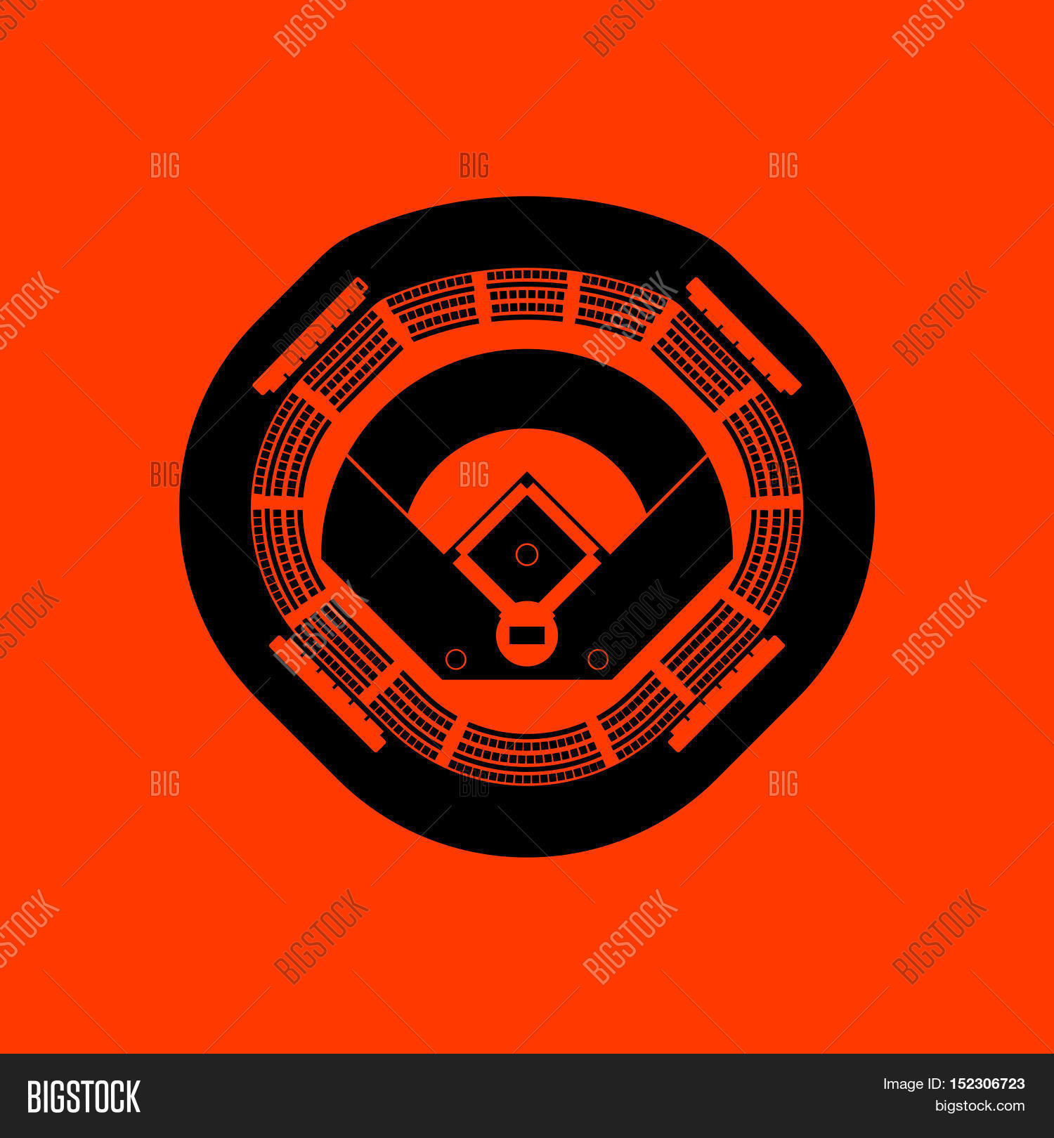 Baseball Stadium Icon Vector & Photo (Free Trial) | Bigstock