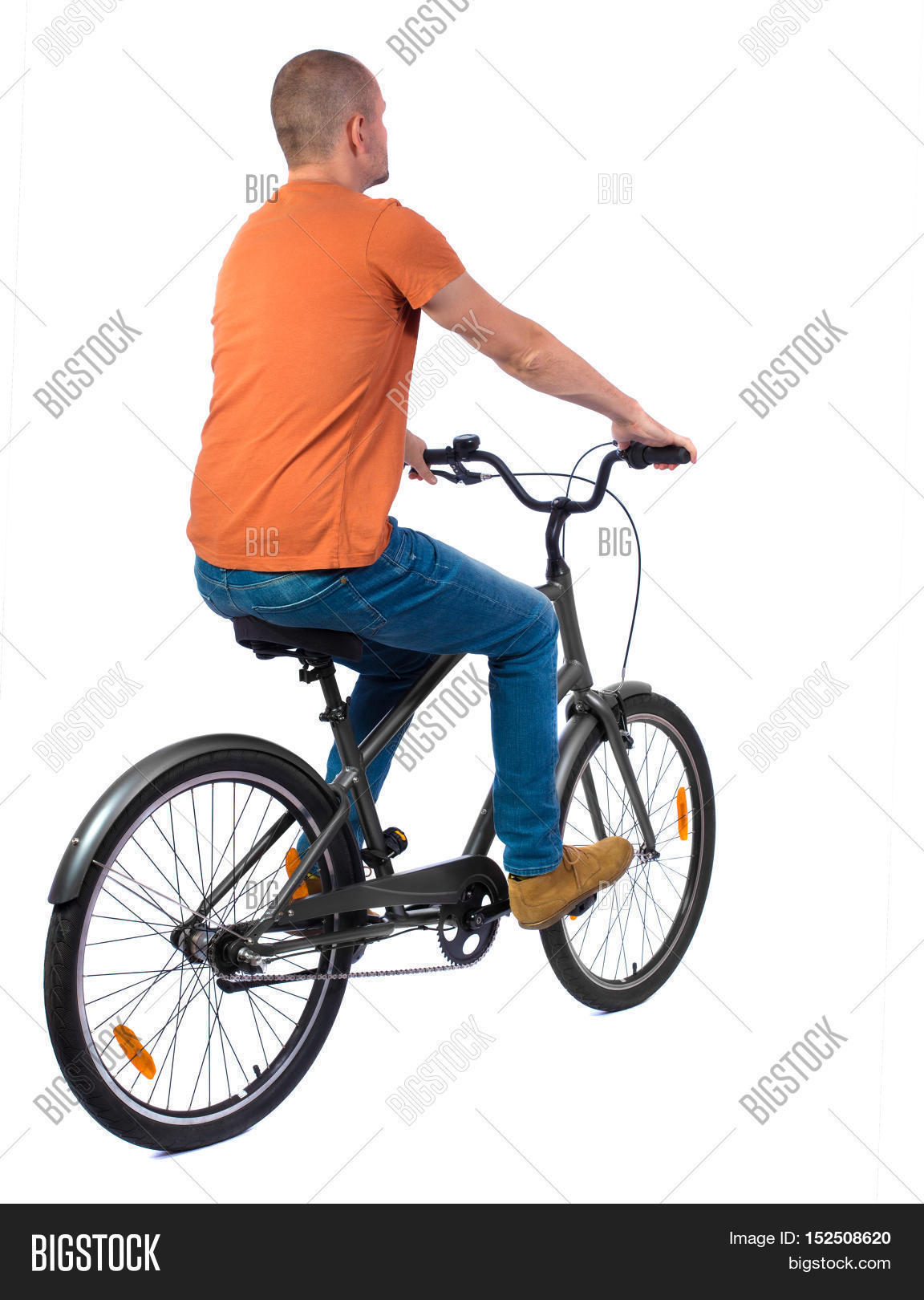 Back View Man Bicycle Image & Photo (Free Trial) | Bigstock