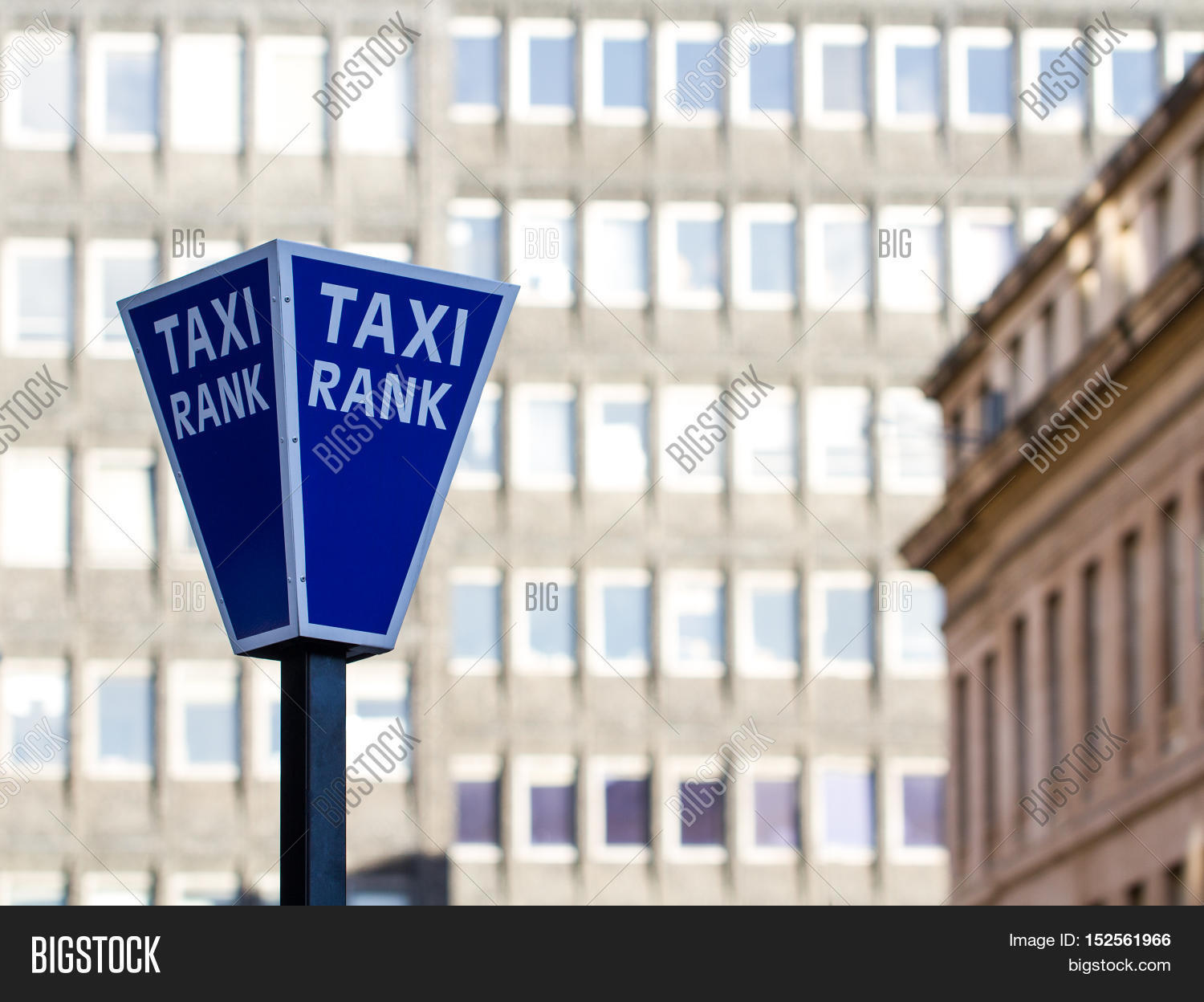 Blue White Taxi Rank Image & Photo (Free Trial) | Bigstock