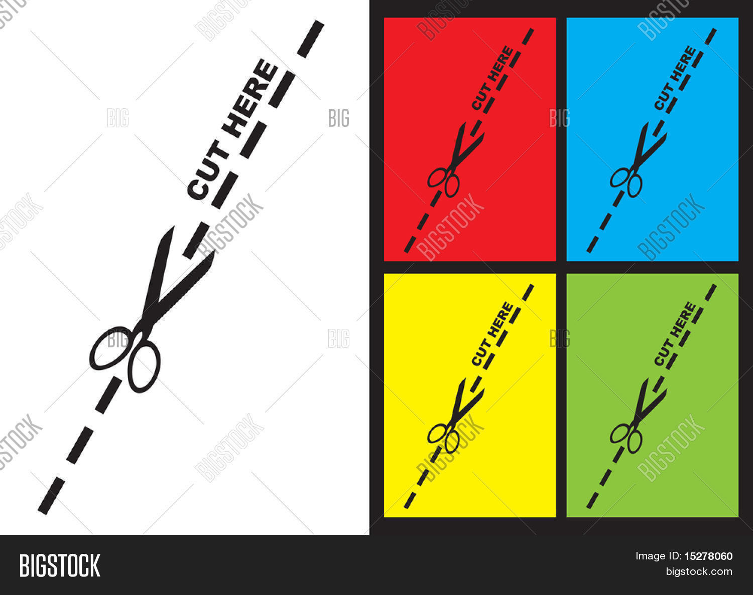 Cut Along Dotted Line Vector & Photo (Free Trial) | Bigstock