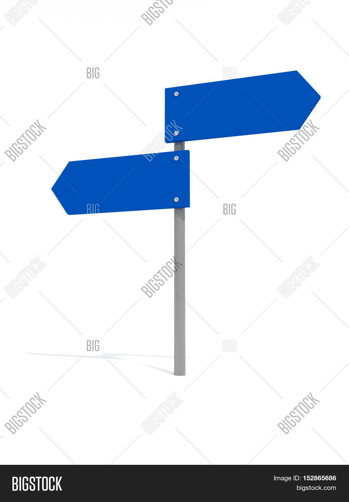 Blank Blue Road Signs Image & Photo (Free Trial) | Bigstock